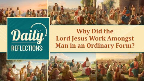 Daily Reflections: Why Did the Lord Jesus Work Amongst Man in an ...